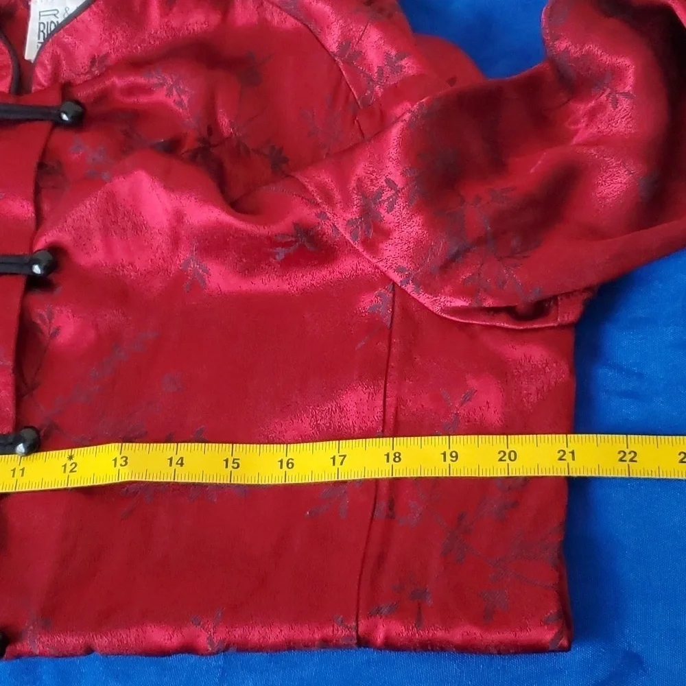 R&M Richards | Tops | Vtg Rm Richards By Karen Kwong Red Jacket Blazer ...